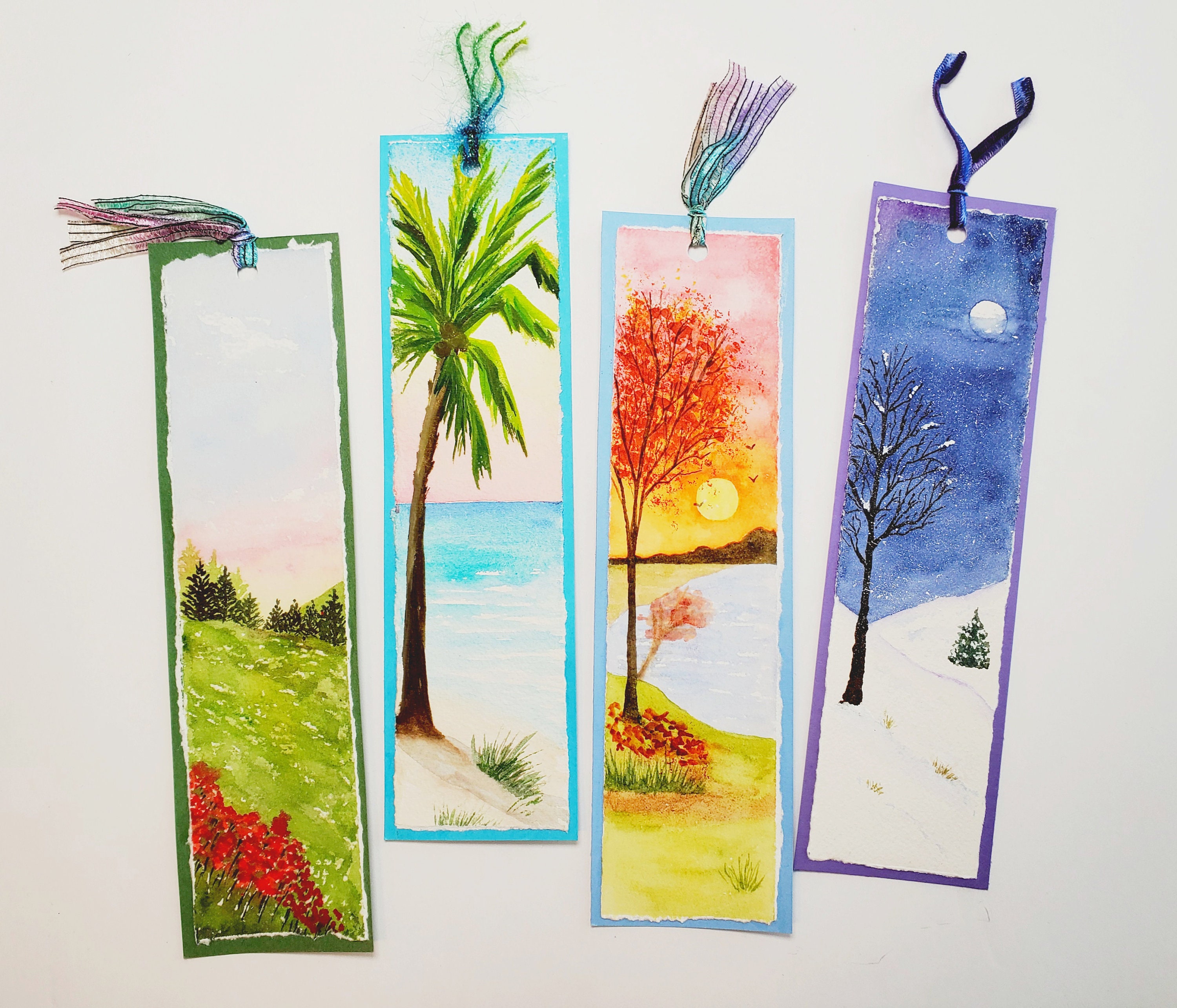 Painting Ink Original hand-painted Bookmarks etna.com.pe