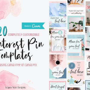 Customizable Pinterest Pin Templates | 20 Unique Pinterest Templates ...