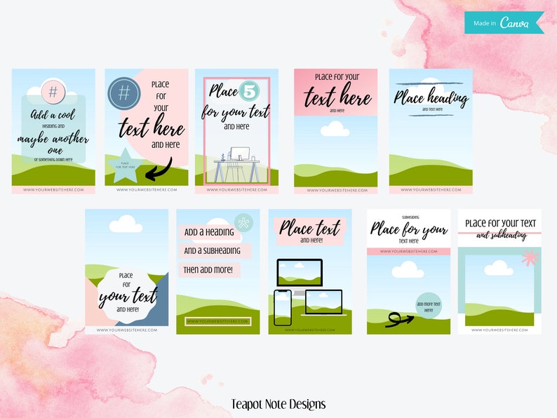 Customizable Pinterest Pin Templates | 20 Unique Pinterest Templates ...