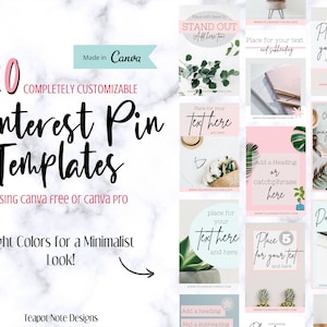 Customizable Pinterest Pin Templates | 20 Unique Pinterest Templates ...