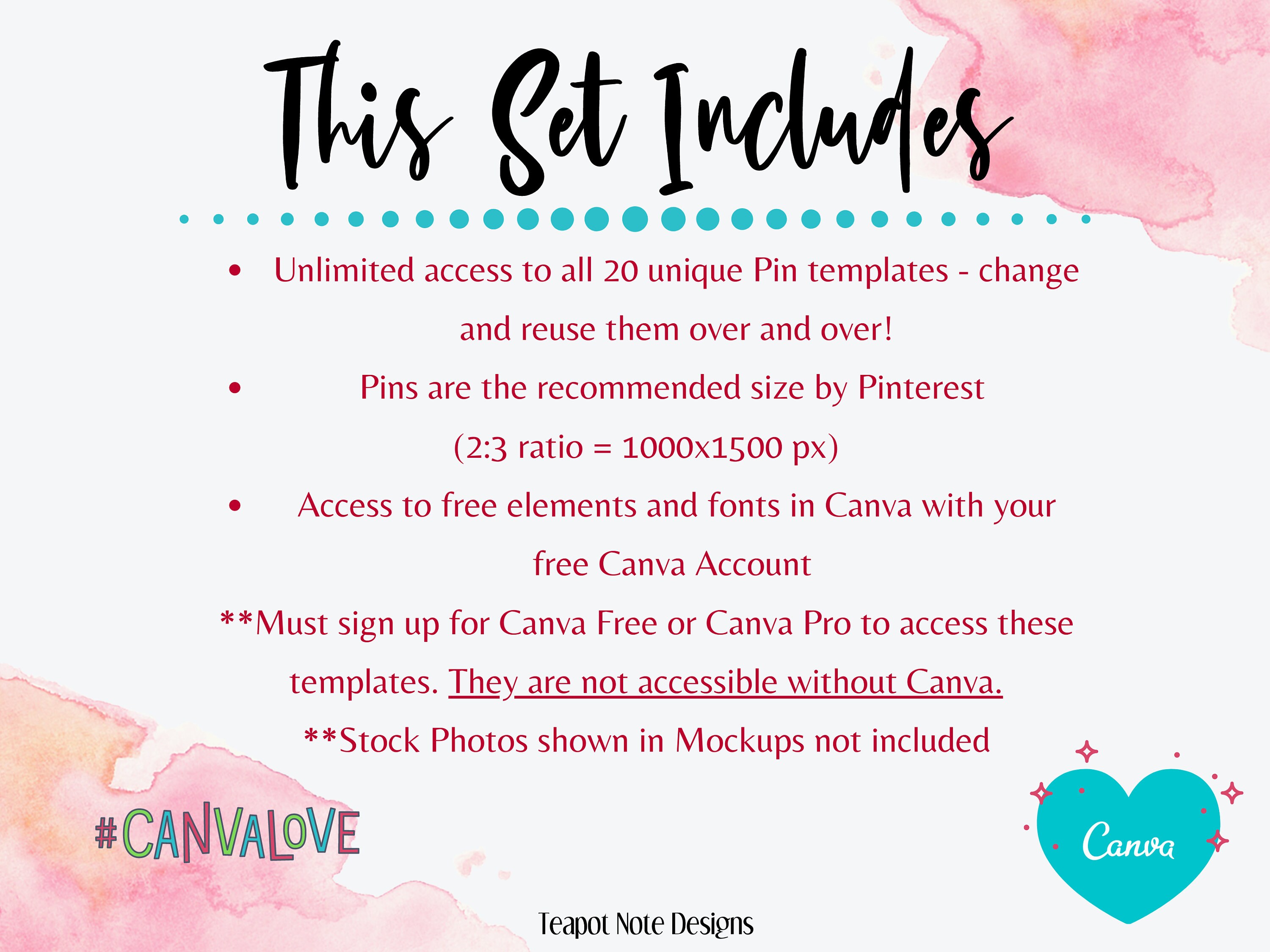 Customizable Pinterest Pin Templates | 20 Unique Pinterest Templates ...