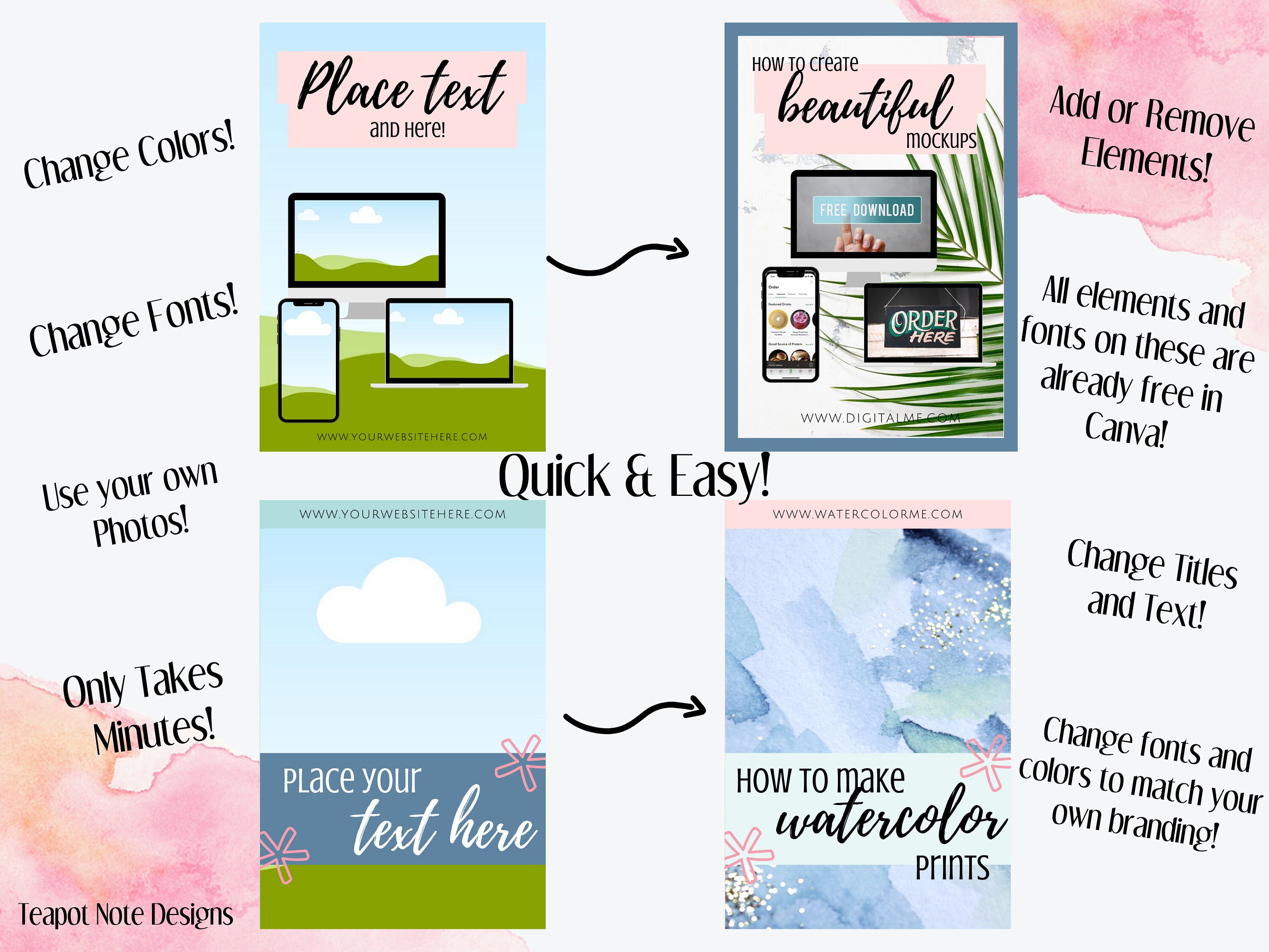 Customizable Pinterest Pin Templates | 20 Unique Pinterest Templates ...