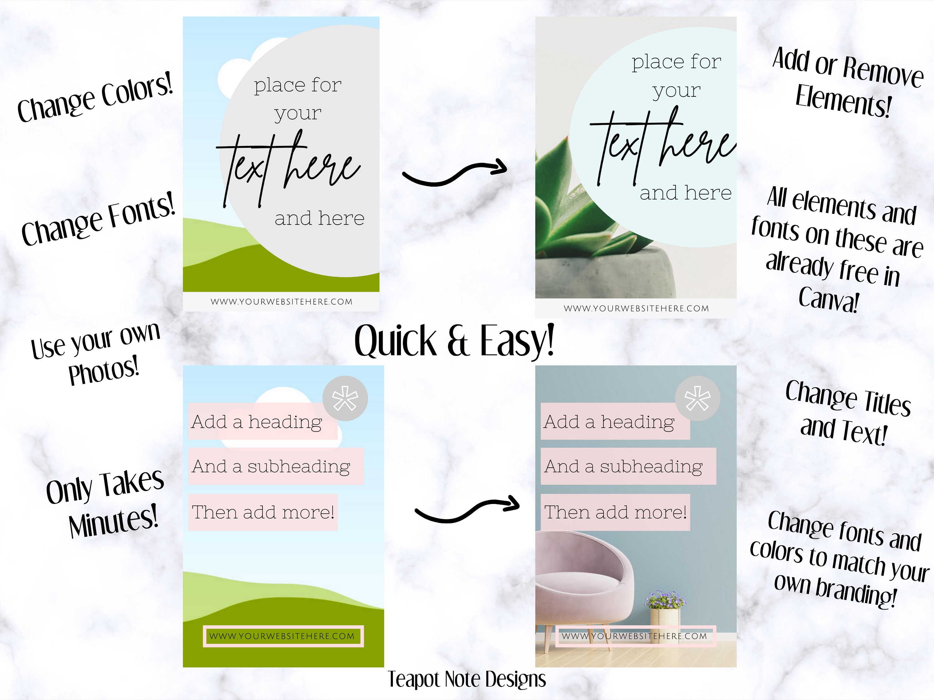 Customizable Pinterest Pin Templates | 20 Unique Pinterest Templates ...