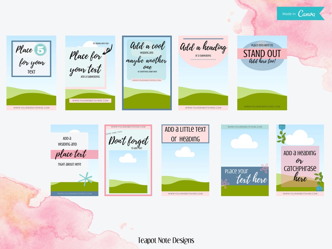 Customizable Pinterest Pin Templates | 20 Unique Pinterest Templates ...