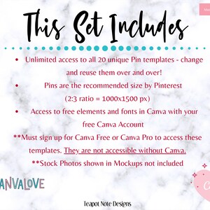 Customizable Pinterest Pin Templates | 20 Unique Pinterest Templates ...