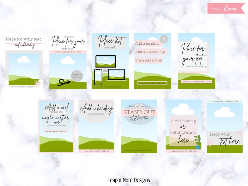 Customizable Pinterest Pin Templates | 20 Unique Pinterest Templates ...