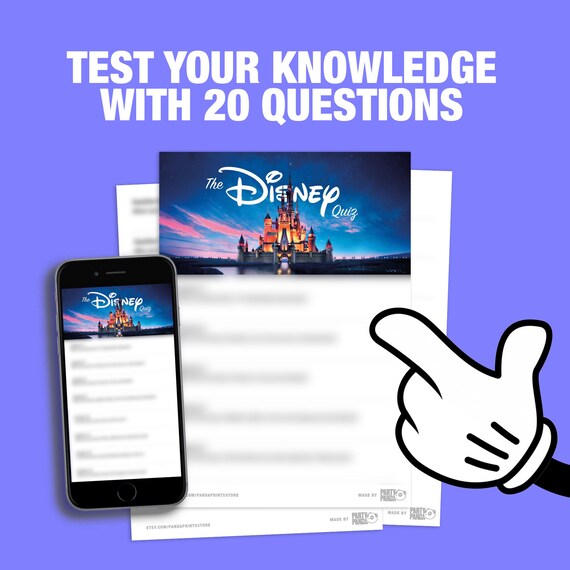 Disney Trivia Quiz Printable Pub Quiz Hen Night/bridal - Etsy