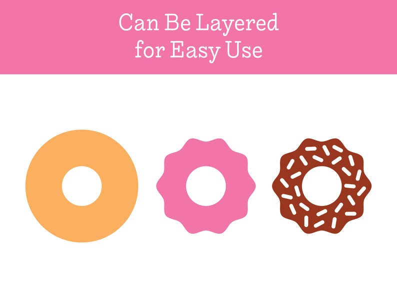 SVG Doughnut File for Cricut Digital Cut File Donut Cut File for Paper ...