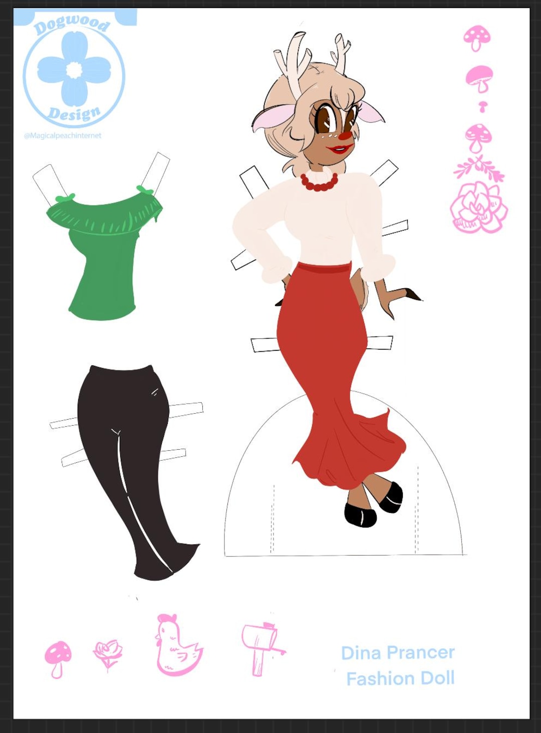 Dina Prancer Paper Doll Pack - Etsy