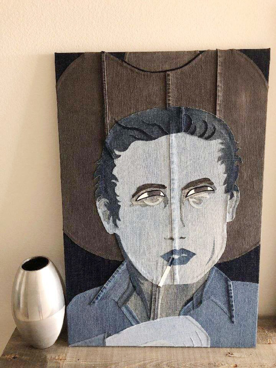 James Dean Repurposed Denim Mural - Etsy
