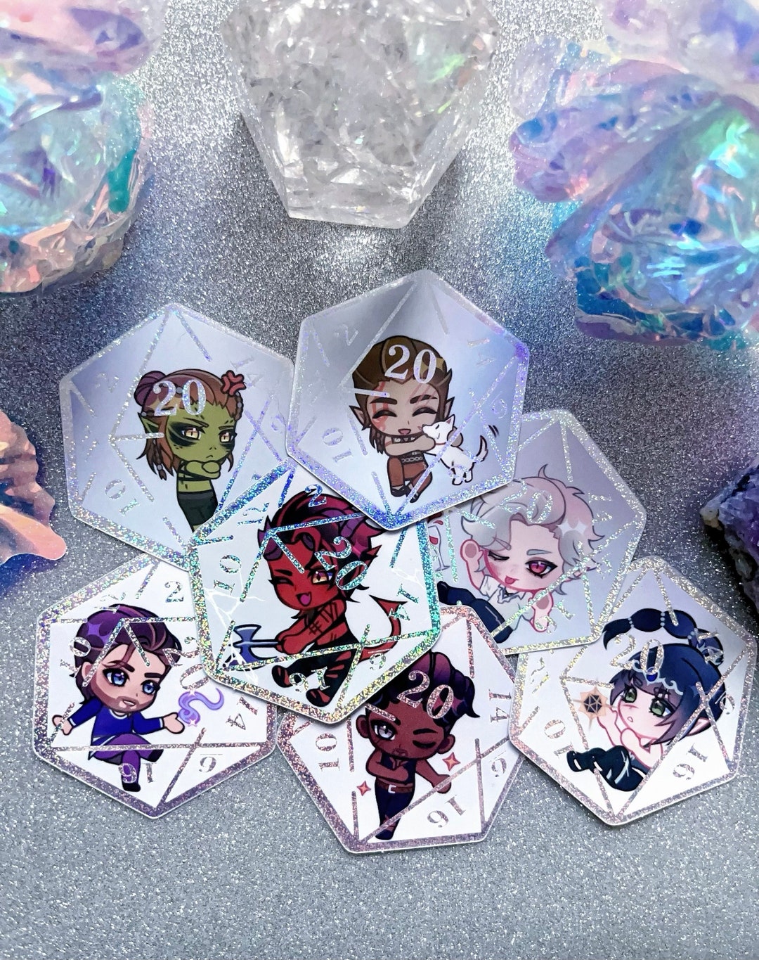 BG3 DICE STICKERS **SET** - Etsy