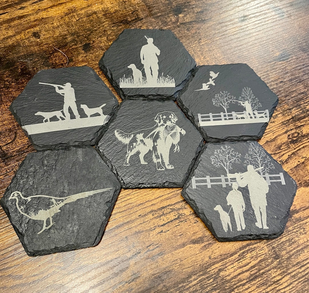 Slate Engraved Coasters - Hunting - Set of 4 - Etsy