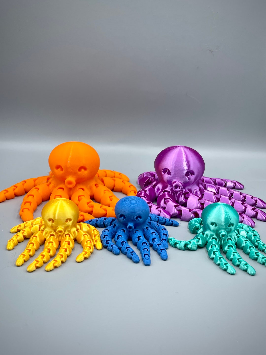 3D Printed Articulating Octopus: Fidget Toy, Desk Pet - Etsy