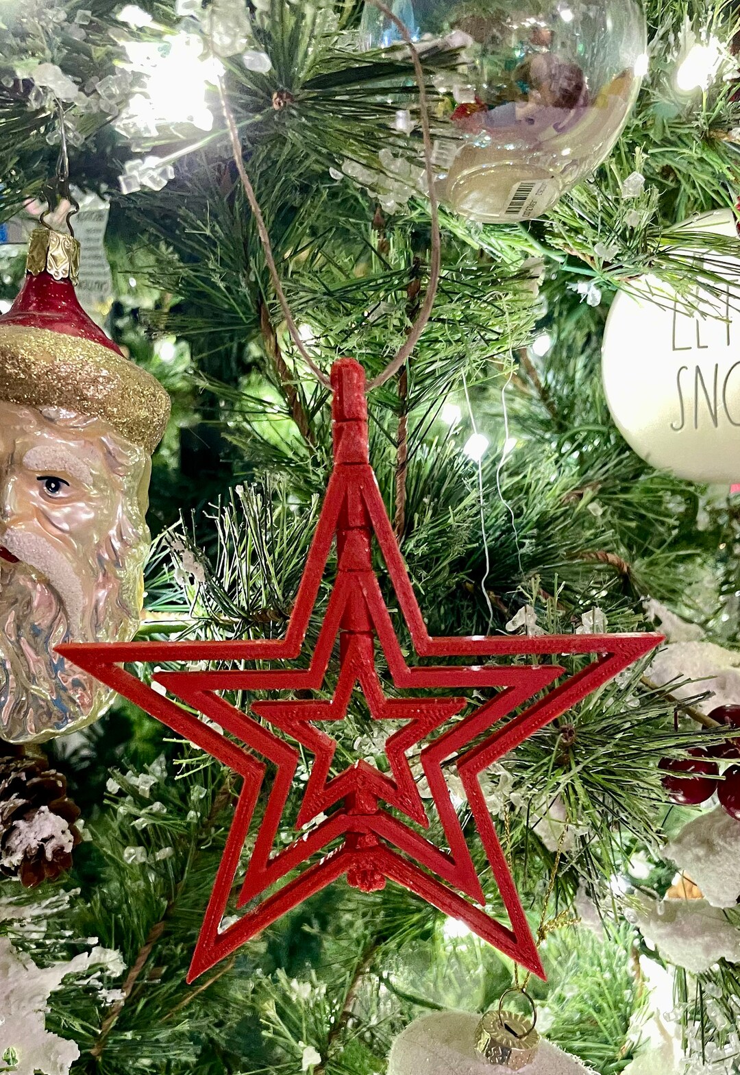 Star Ornament - 3D Printed - Can Spin - Etsy