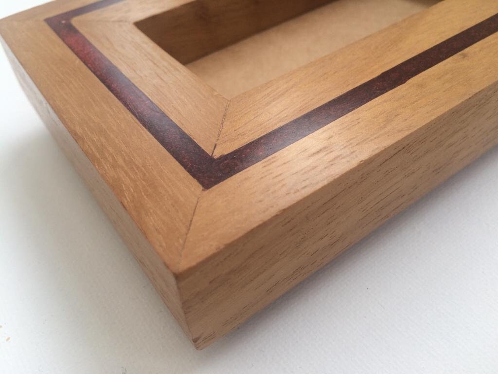 Timber Picture Frame Iroko Hardwood Epoxy Resin Inlay - Etsy