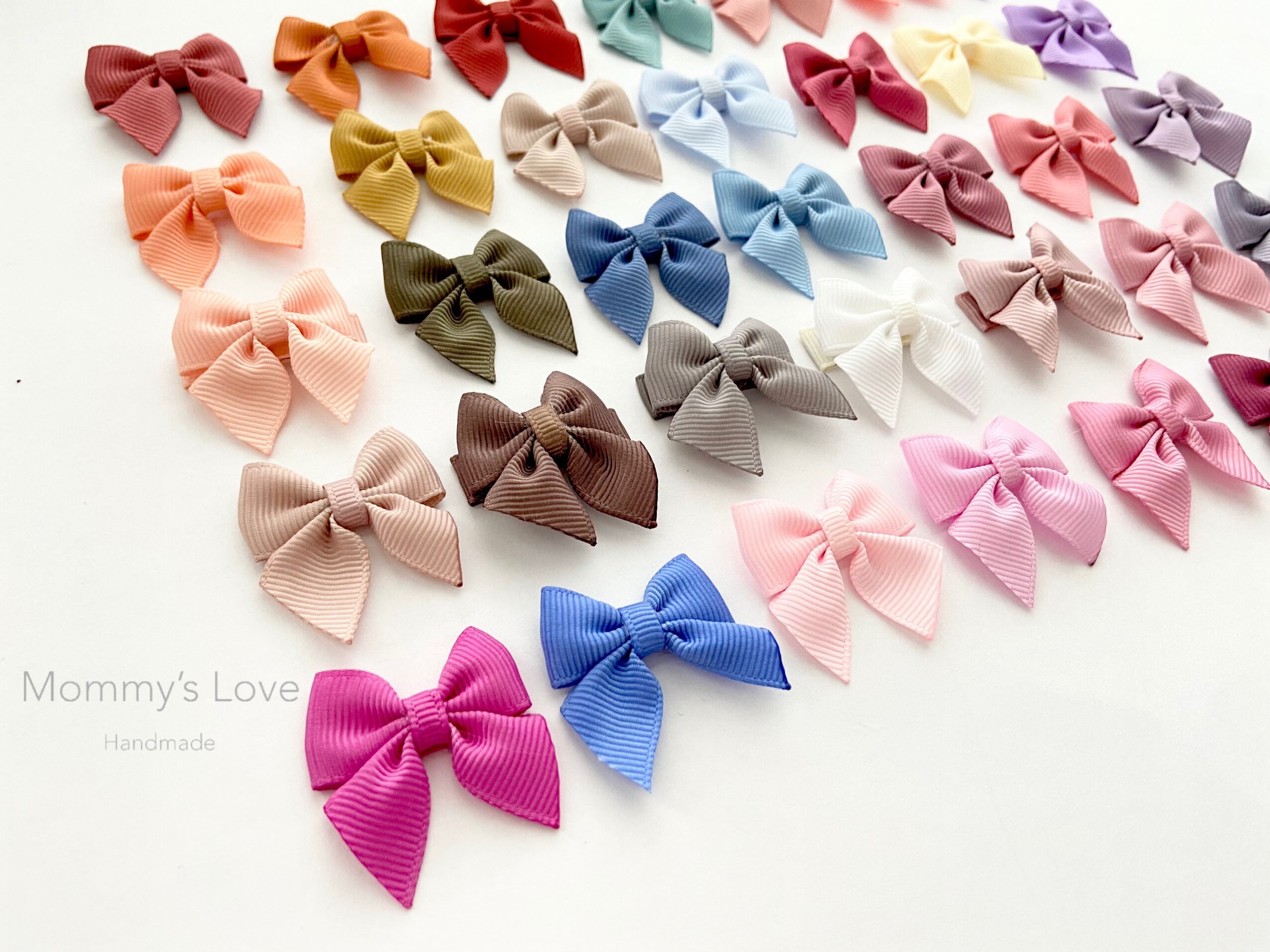 You pick 5 Mini hair bows Tiny bows Infant hair bows Baby | Etsy