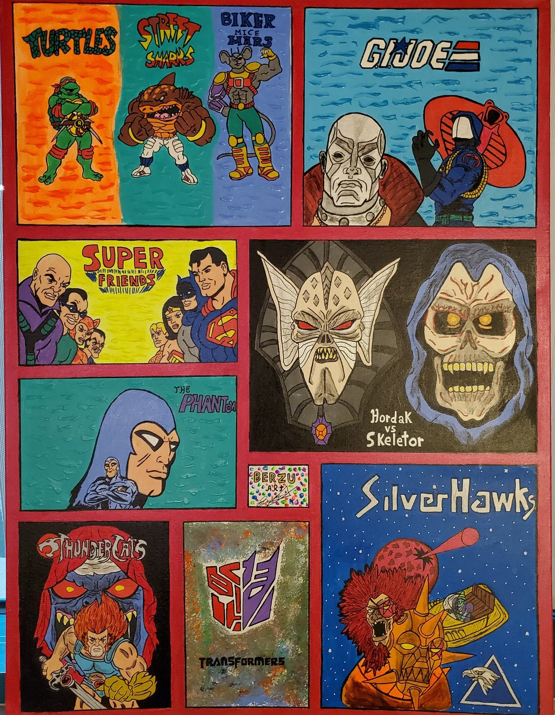 Comic Book Acrylic Painting 30x40 - Etsy