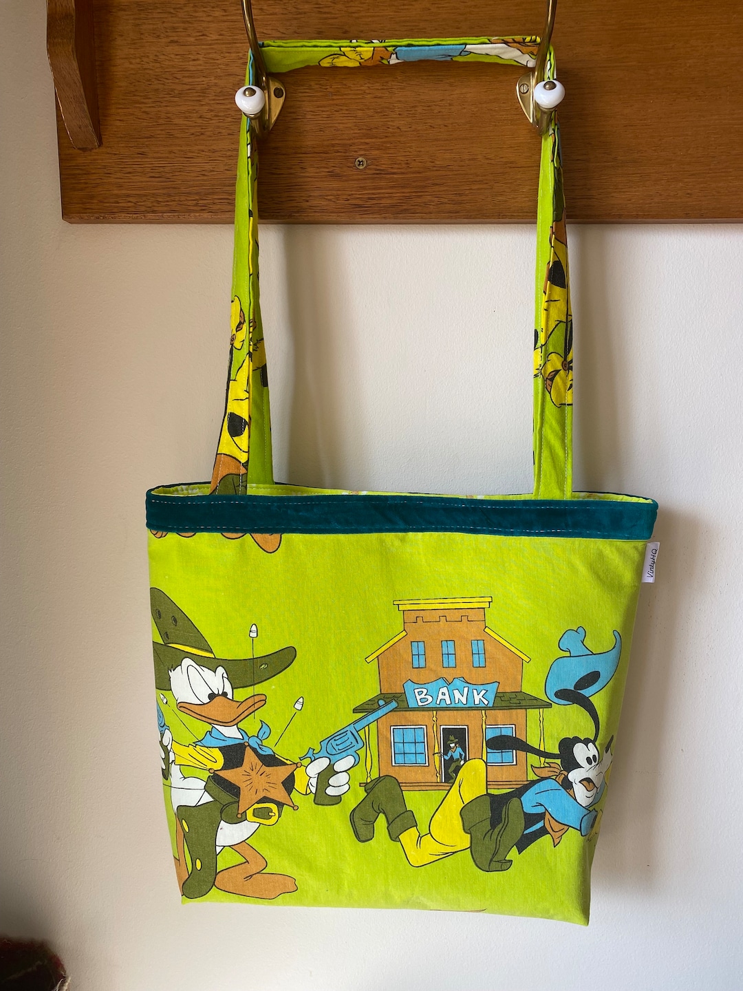 Retro/ Vintage Disney, Donald Duck and Goofy , Market Tote, Repurposed ...