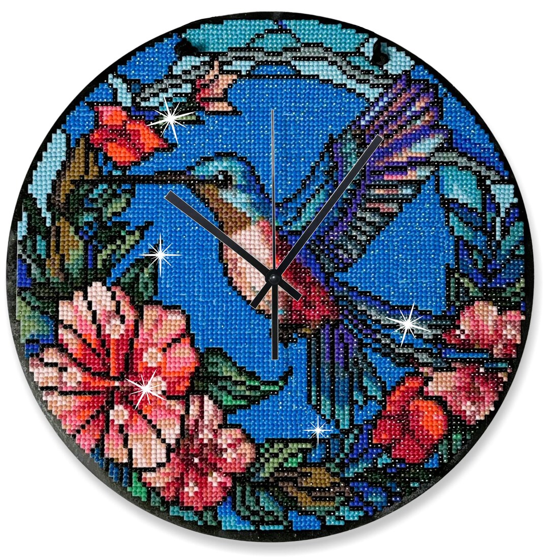 Hummingbird Diamond Art Painting Clock Kit - Etsy