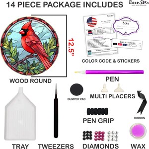 Diamond Art Painting Kit, Cardinal Sign, 10,000+ Round Drills, Bird ...