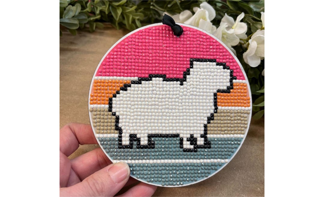 Diamond Art Painting Kit, Capybara Wood Ornament Sign, 5.5 Inches, Use ...