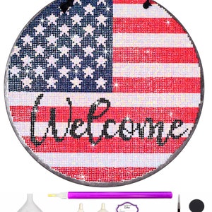 USA Flag Diamond Art, Diamond Painting, Adult Beginners DIY Craft Kit ...
