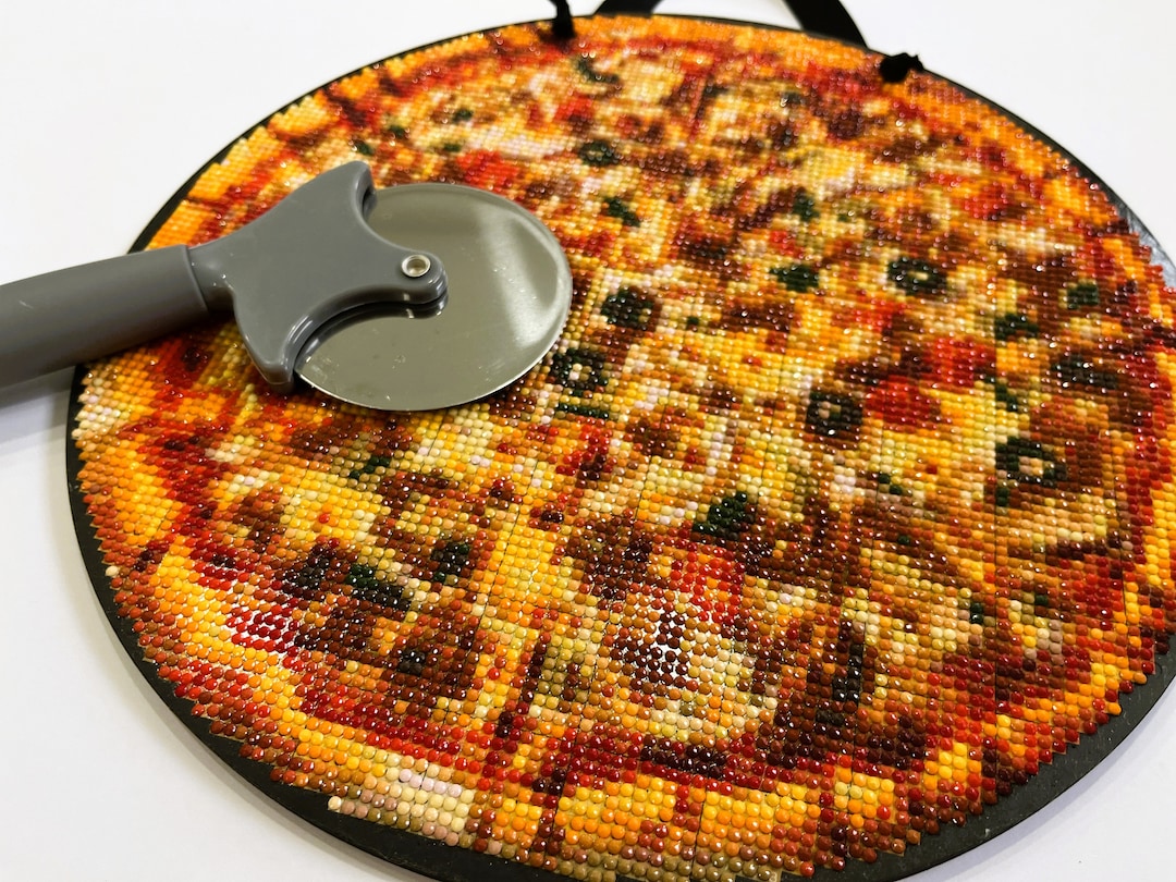 Pizza Diamond Art, Diamond Painting Kit - Etsy