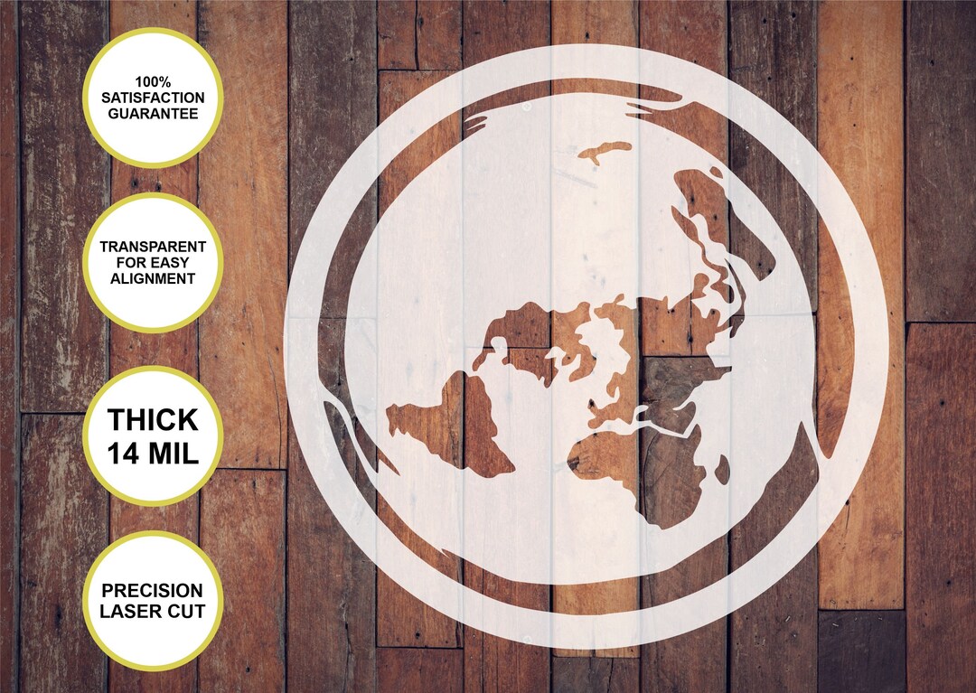 Flat Earth Stencil Paint Your Own Flat Earth Sign - Etsy