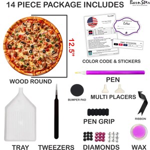 Diamond Art, Diamond Painting Kit, Round Drills, Pizza Home Decor ...