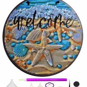 Sea Shells Diamond Art, Diamond Painting Kit, 5D Round Drills, Adult ...