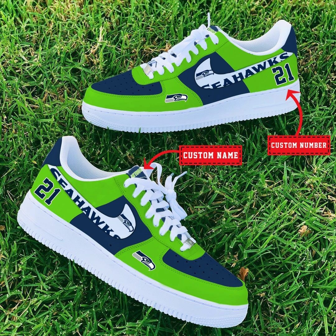 Seattie Seahawks AF 1 Sneakers Custom Name and Number Shoes AF0393 - Etsy