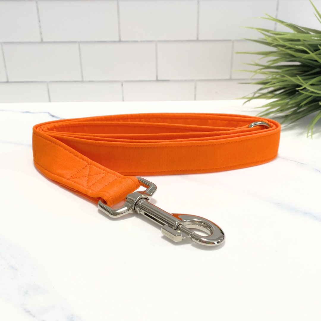 Valencia Orange Fabric Dog Leash - Etsy