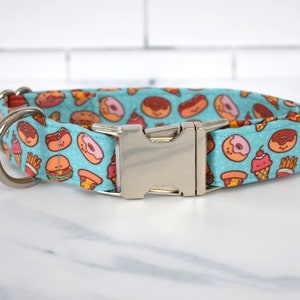 Snacks Dog/cat Collar ~ Food Dog Collar ~ Hamburger Dog Collar ~ Pizza ...