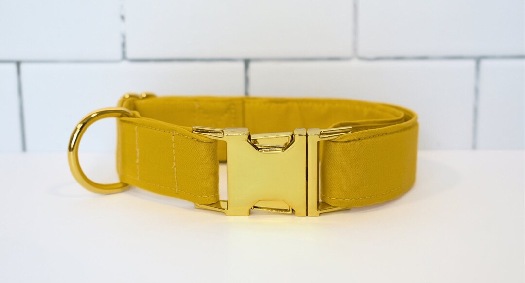 Solid Mustard Yellow Dog/cat Collar ~ Yellow Dog Collar ~ Mustard Dog ...