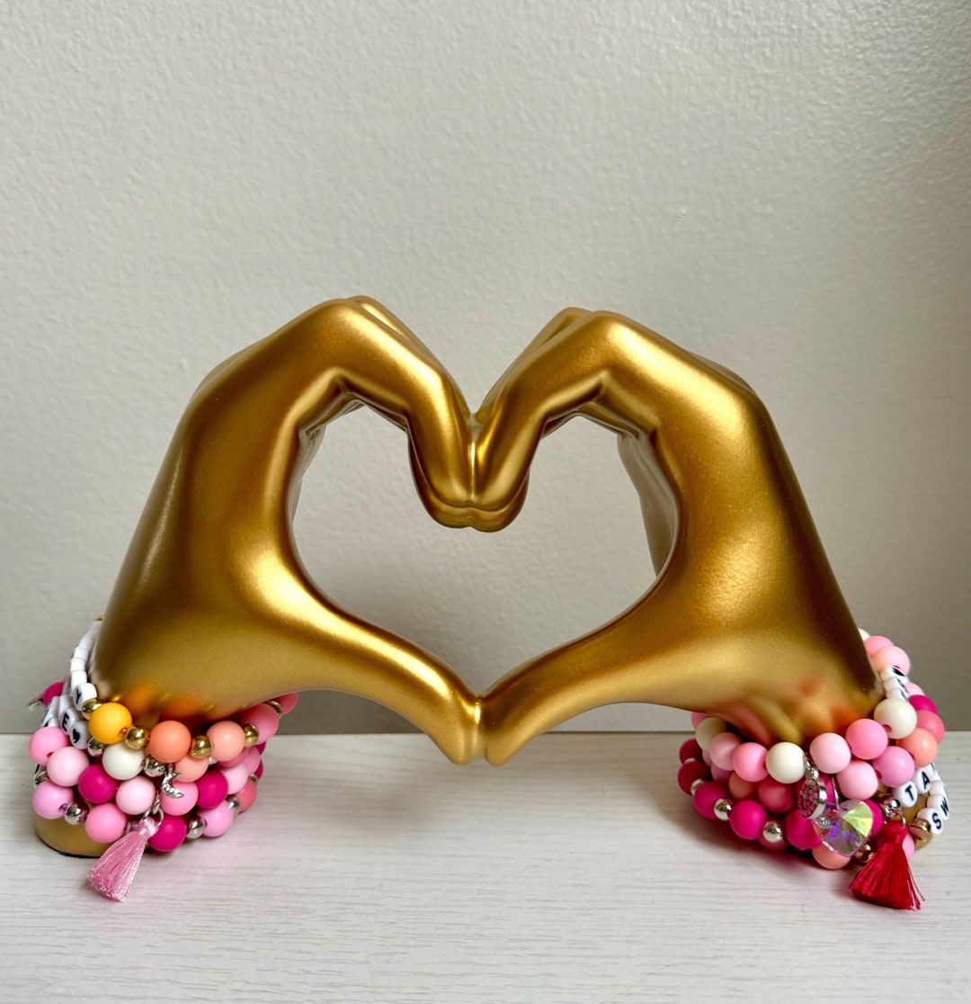 Taylor Swift PINK TAY MIX Inspired Heart-hands Sculpture With Hand-made ...