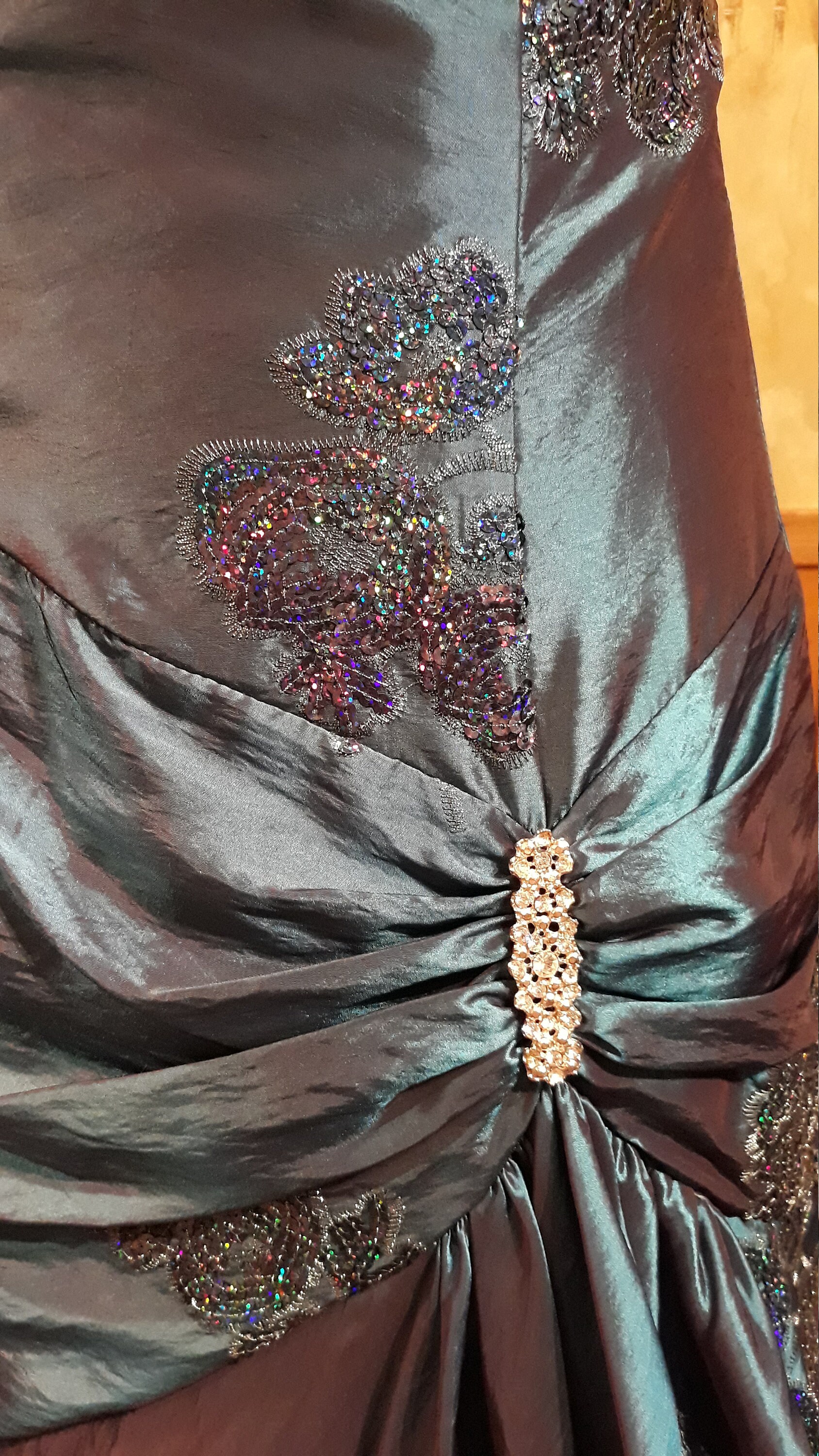 NEW Gorgeous Blue Sheen Elegant Long Dress - Etsy