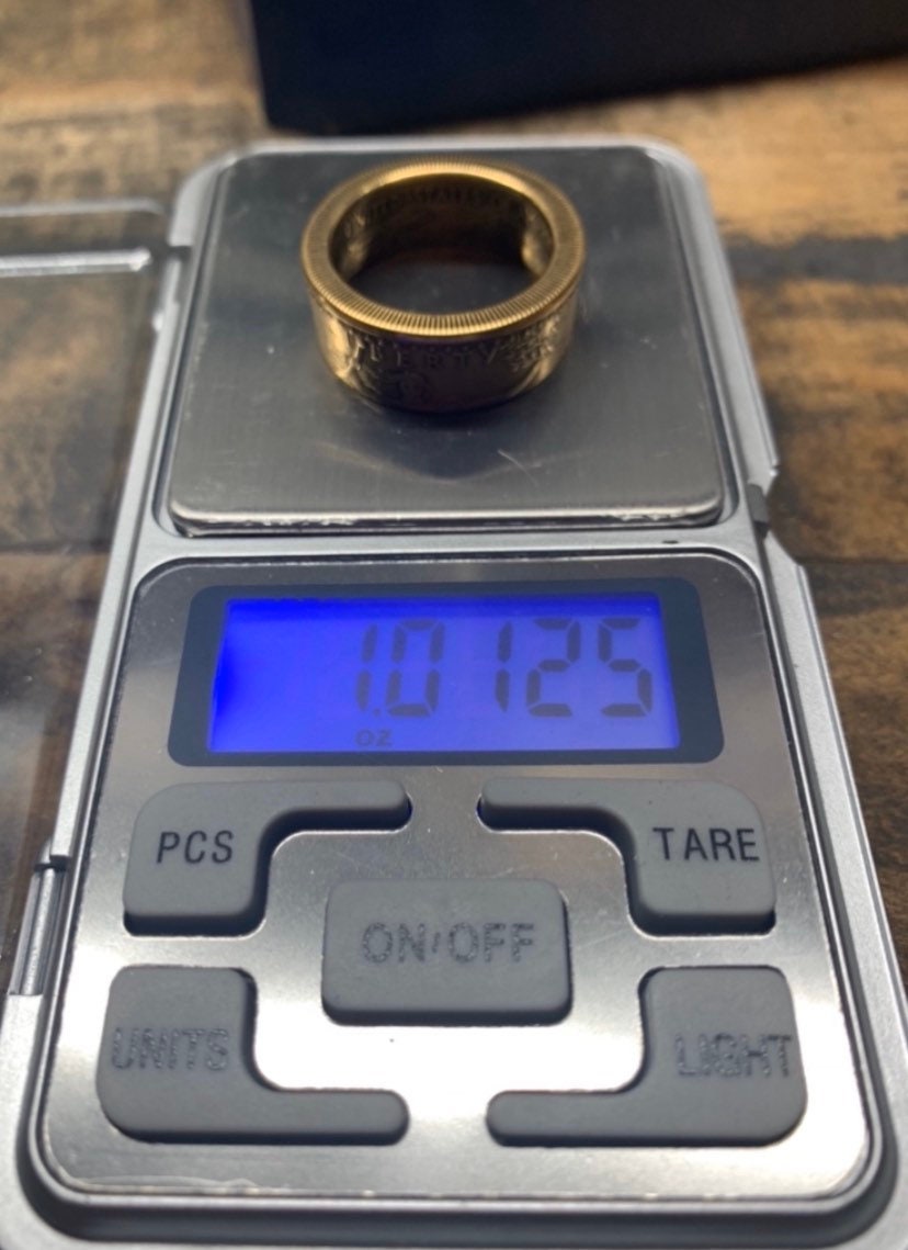 1 oz GOLD American Eagle coin ring one ounce | Etsy