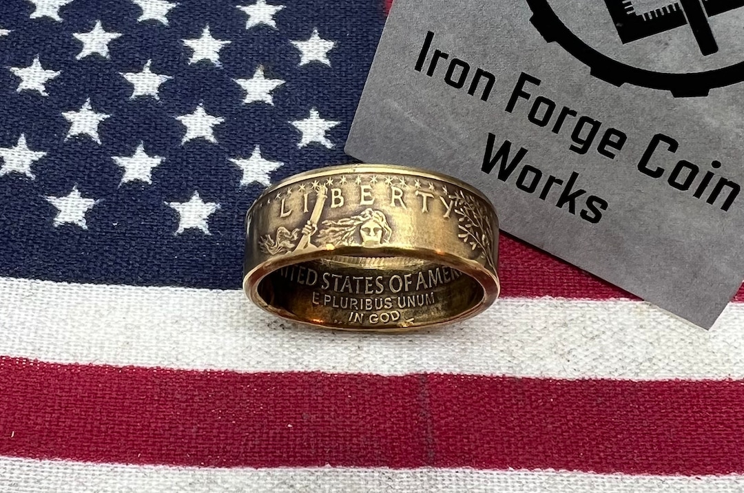 1/2 Oz GOLD American Eagle Coin Ring Half Ounce - Etsy