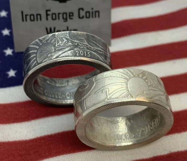 Coin Ring Handmade From 1 Oz Silver Walking Liberty American | Etsy