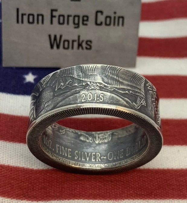 Coin Ring Handmade From 1 Oz Silver Walking Liberty American | Etsy
