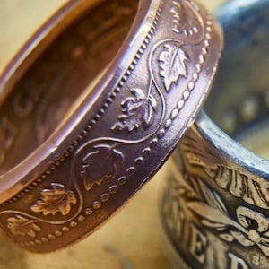 Coin Ring Made From Copper Canadian Large Cent Penny Over 100 Year Old ...