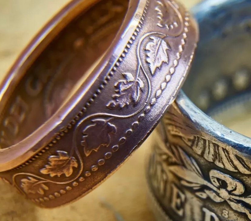 Coin Ring Made From Copper Canadian Large Cent Penny Over 100 | Etsy