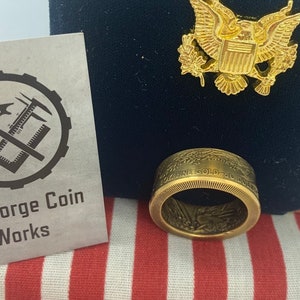 1 Oz GOLD American Eagle Coin Ring One Ounce - Etsy