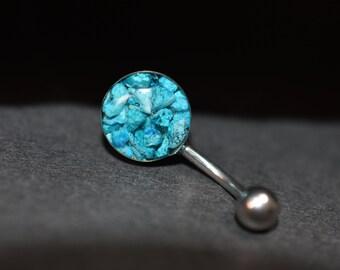 Turquoise Belly Ring - Etsy