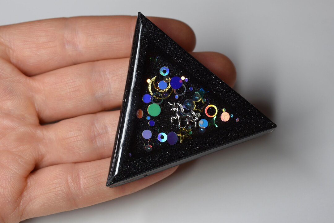 Unicorn Fidget Shaker, Moon and Stars, Glitter Triangle - Etsy