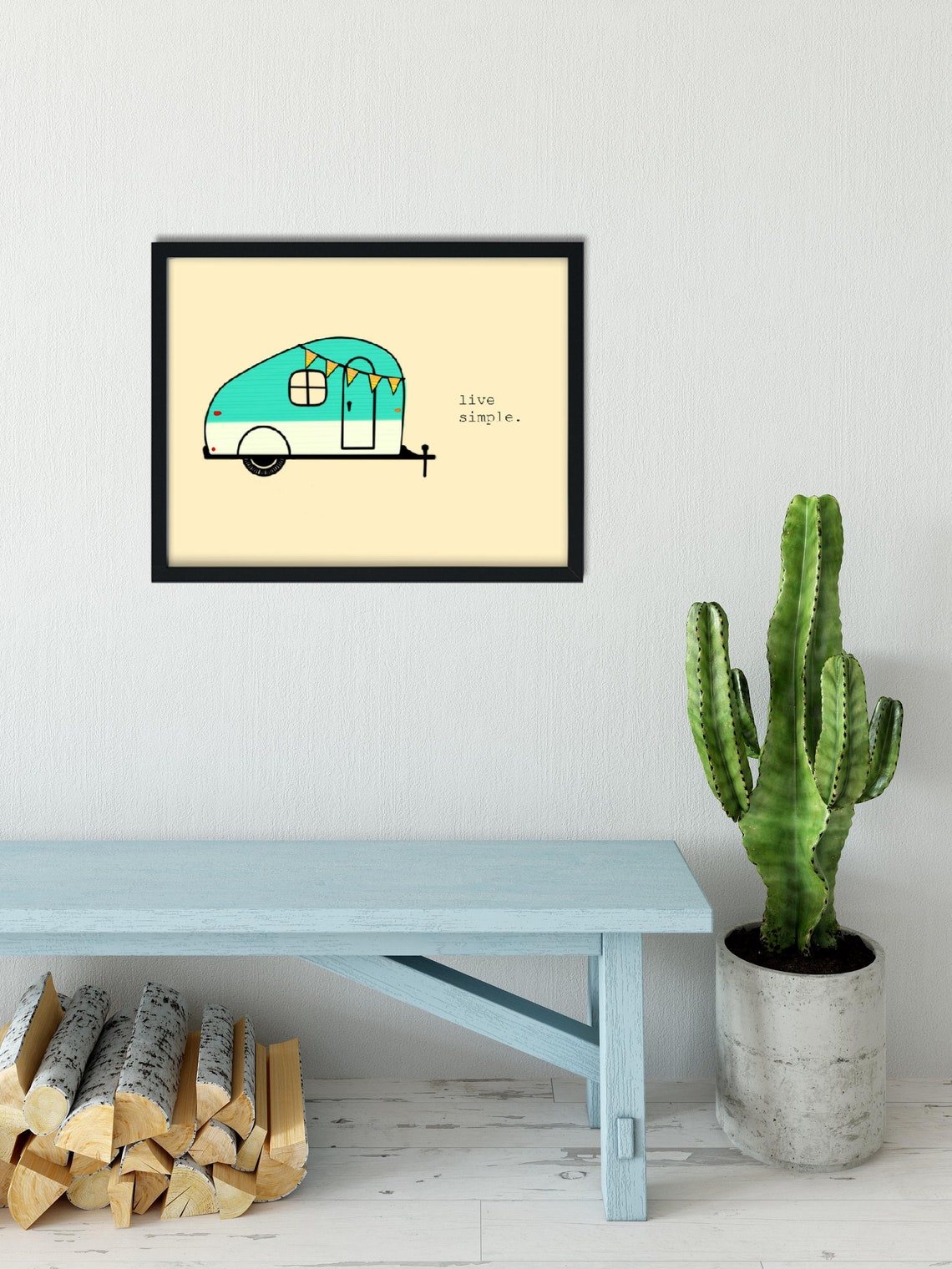 Vintage Camper | Digital Artwork | Printable | Artwork | Live Simple ...