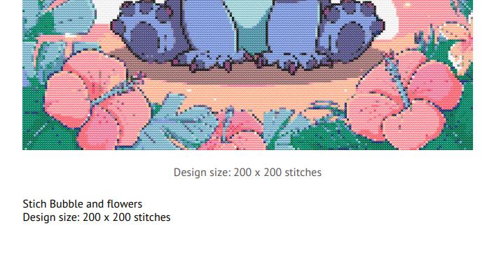 Stitch Bubble and Flowers, Cross Stitch Pattern, Easy and Modern ...