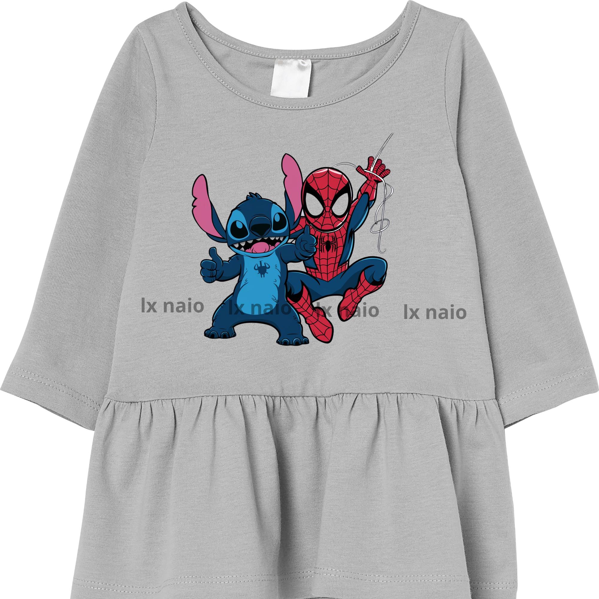 Stitch and Spider-man Cartoon PNG: High-resolution Design (digital ...