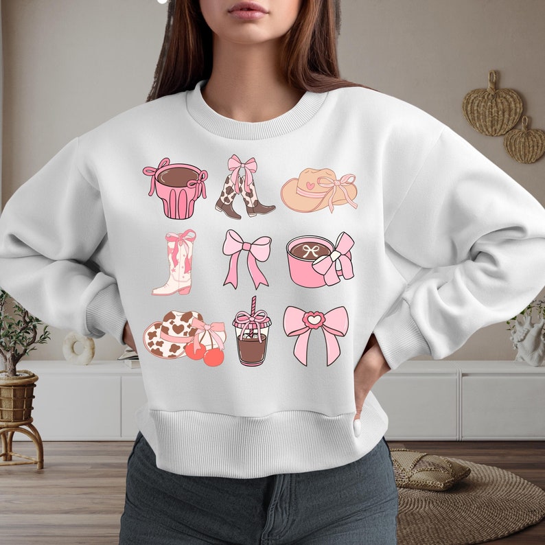 Coquette Boho Bows PNG: Vintage Clipart, T-shirt Design (digital ...