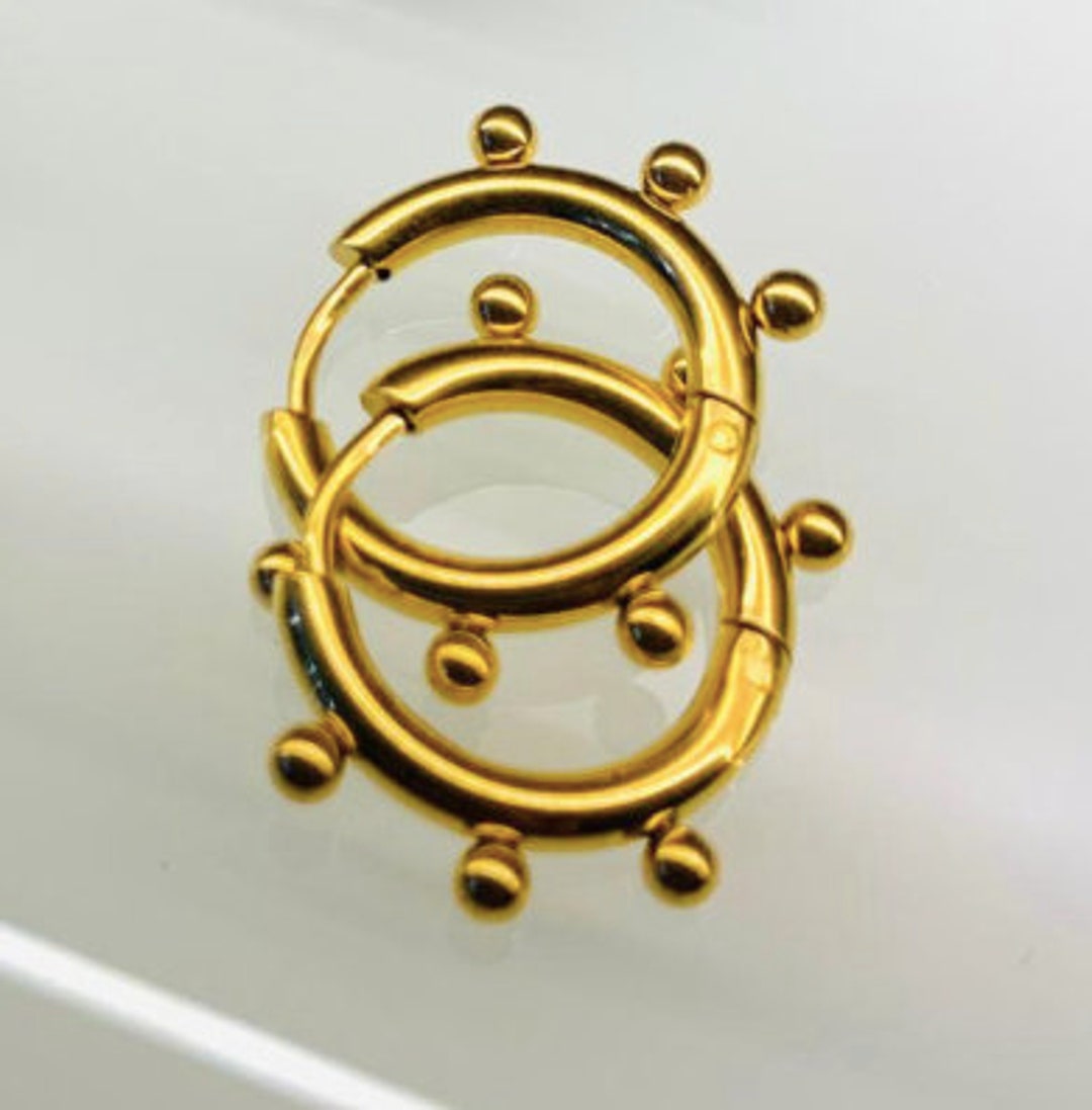 Stainless Steel Hoop Earring Clip on Closure Steel Corsair - Etsy
